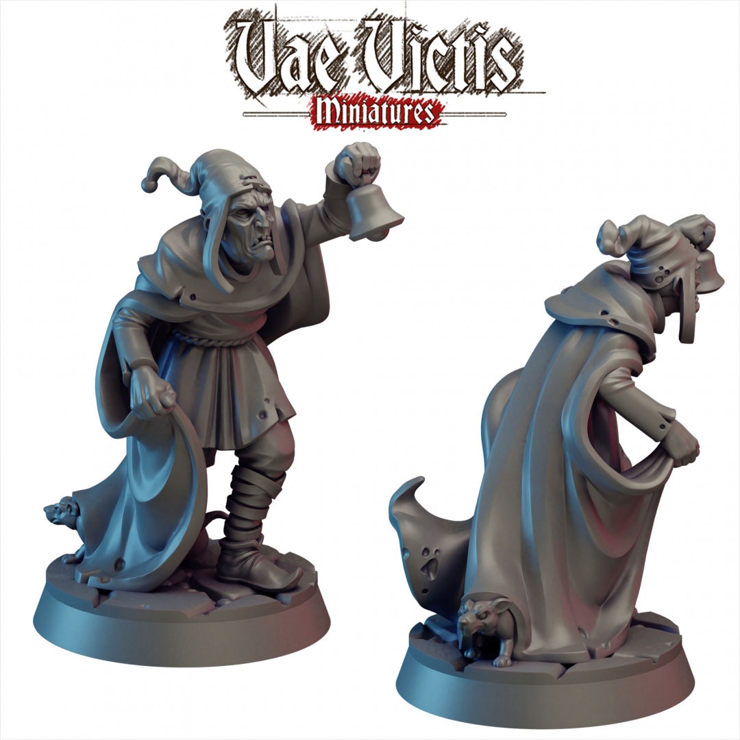 Town Crier 28/32mm Mini Vae Victis Dnd Commoner Villager Townsfolk Pathfinder TTRPG Male NPC Rat ...