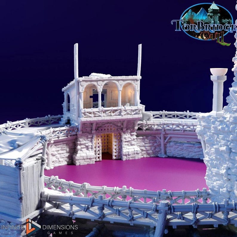The Fighting Pits Miniature Building Set - Dnd, Wargaming, Model Train ...