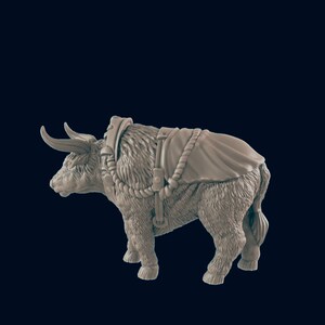 Harnessed Oxen - EC3D | Dnd | Animal | Cow | Bull | Commoner | 32mm ...