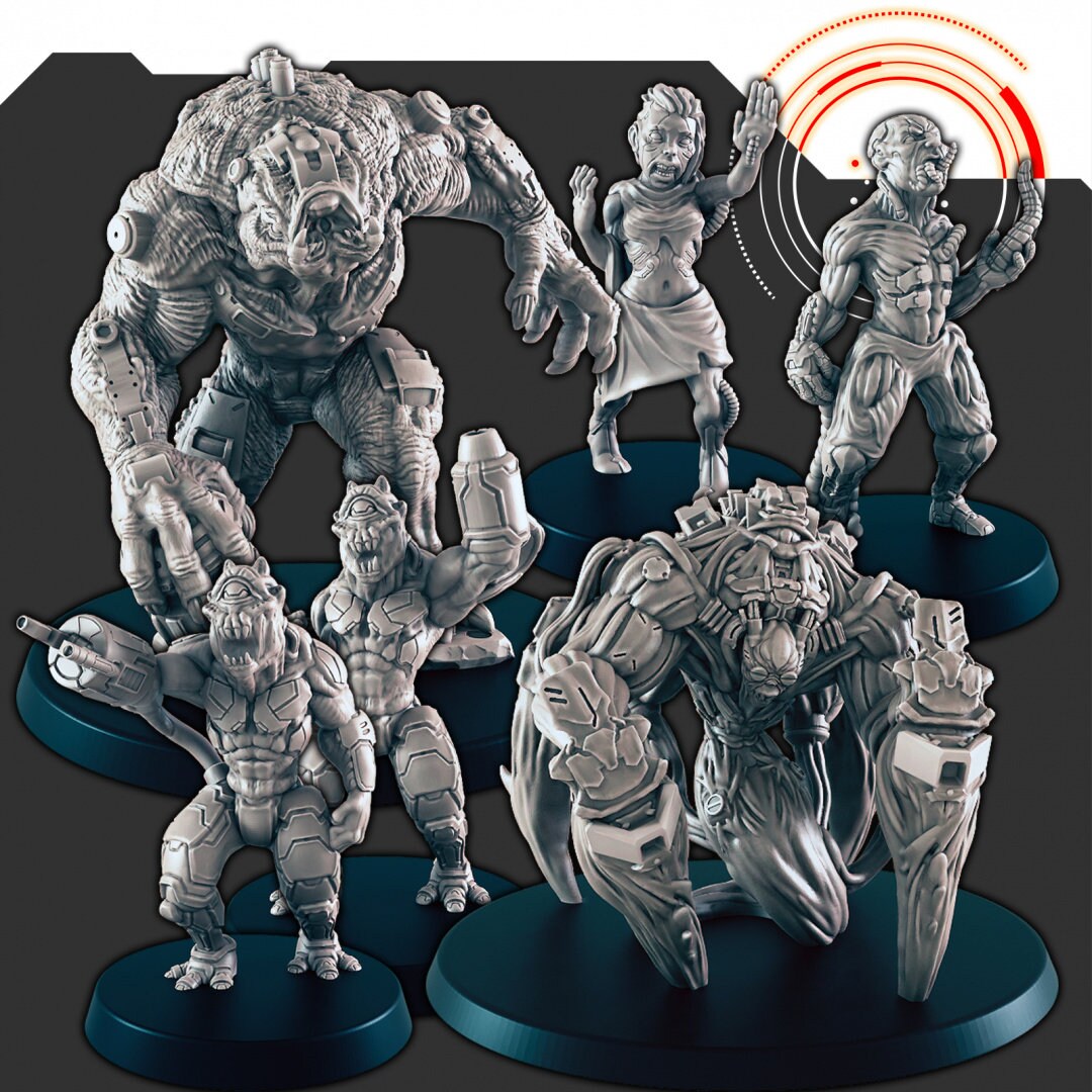 Sci-fi Alien Hive Mini Set - EC3D | Legion | Cyberpunk | Starfinder ...
