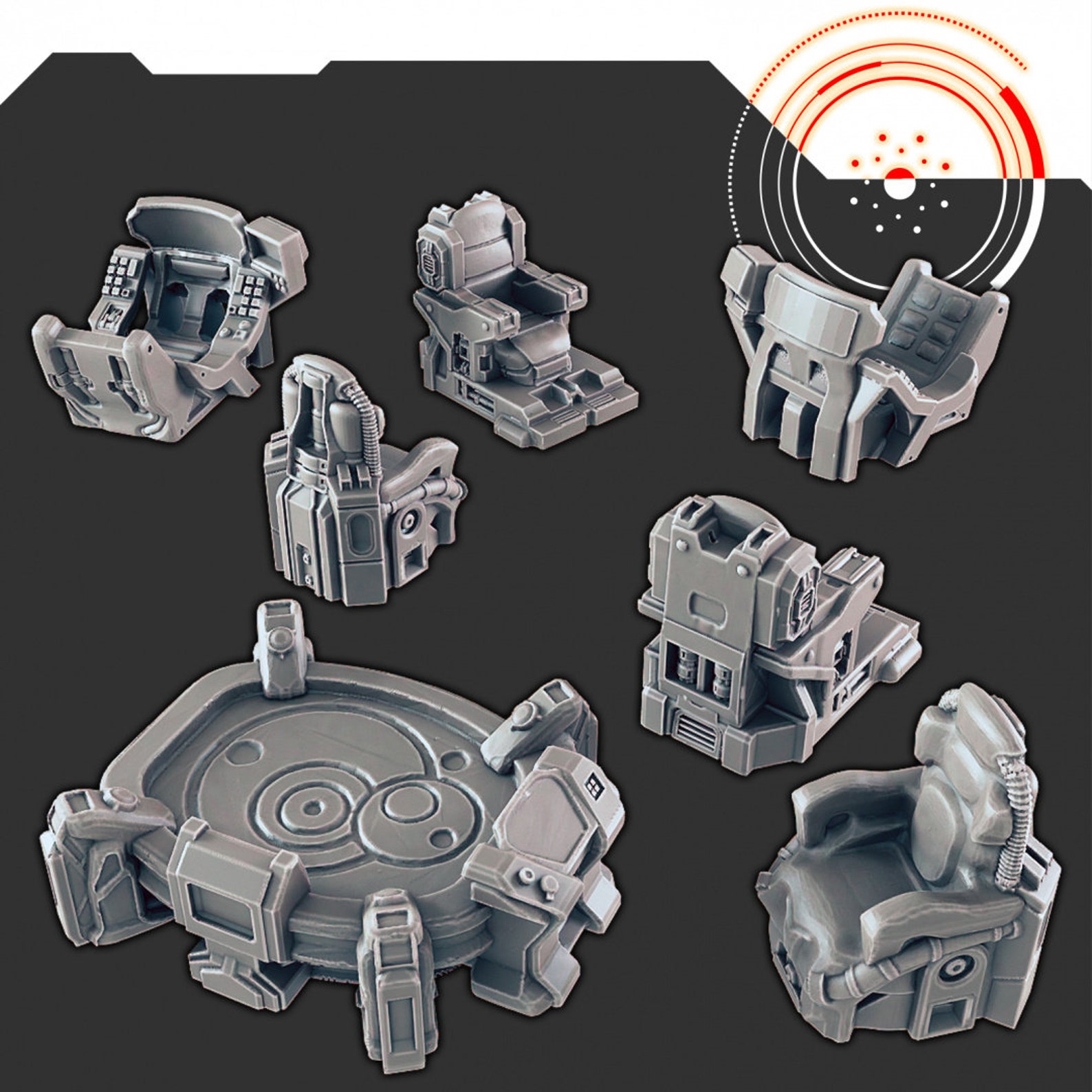 Starship Bridge and Terminals - EC3D Design, Infinity, Legion, Sci-fi ...