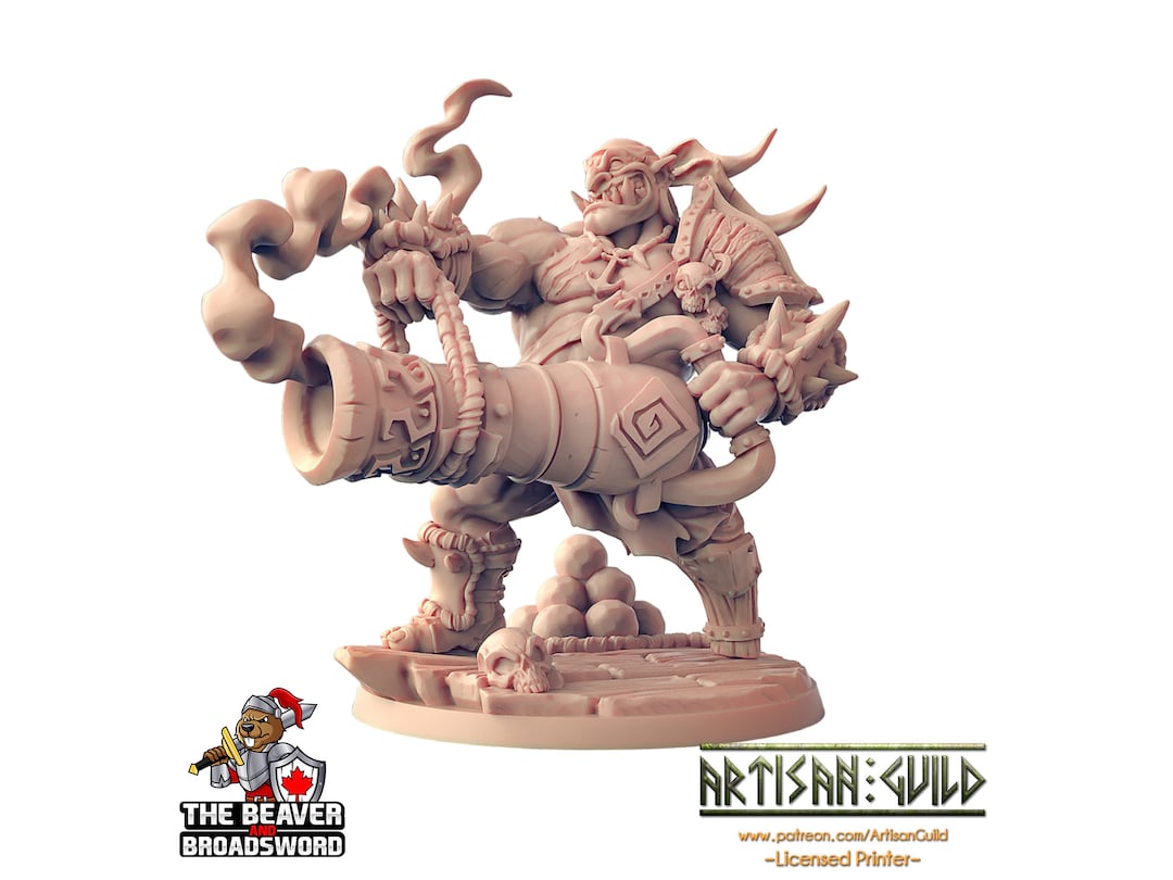 Male Ogre Marauder With Cannon Artisan Guild Dnd Fighter Barbarian ...