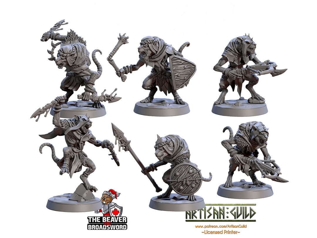 Sandfang Ratkins 28/32mm Mini Set - Artisan Guild | Animal | Rat ...