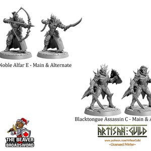 Dnd 16 Elf Mini Variety Pack 1 Artisan Guild Elves Ranger Fighter Rogue ...
