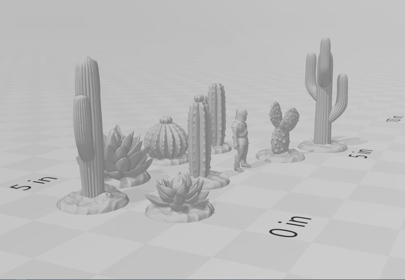Desert Plants and Cactii - 28mm DND Terrain, EC3D Scorching Sand ...