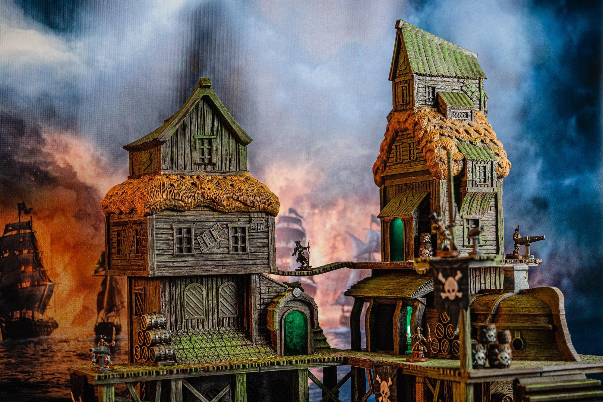 Pirate Dock - Pirates Vs. Sailors Nightmare at Sea - Dnd, Wargaming ...