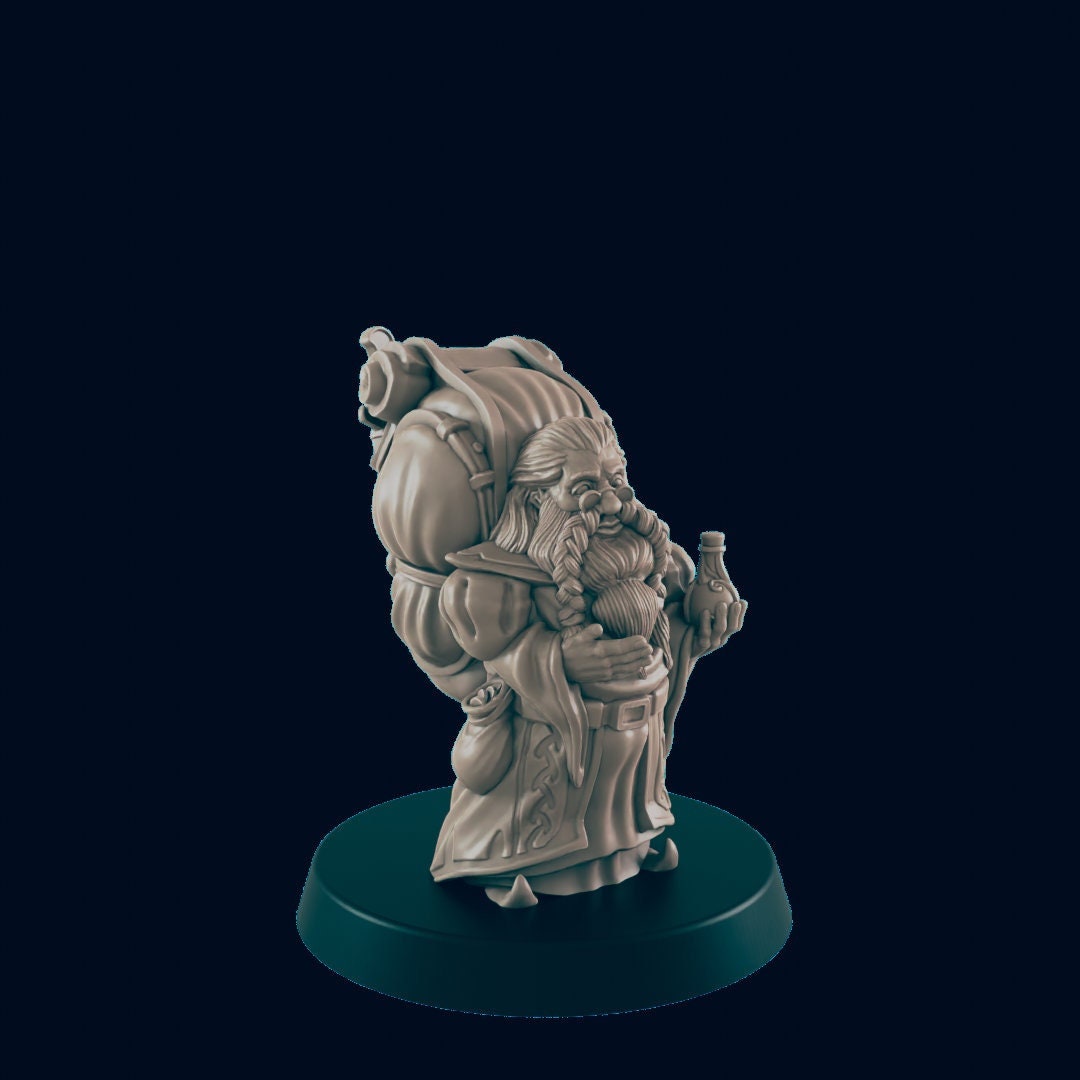 Dwarf Merchant EC3D Dnd Dwarf Villager Minis Merchant 32mm Pathfinder ...