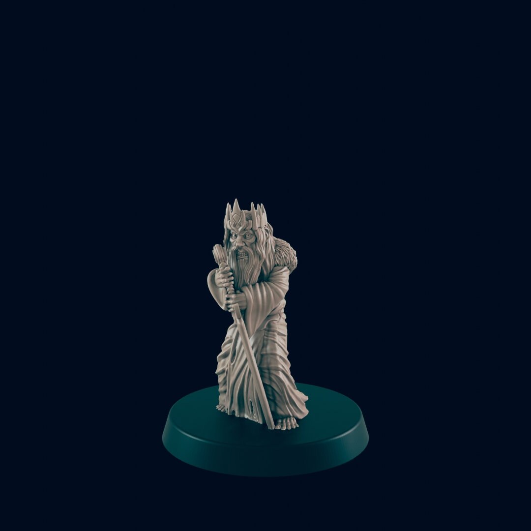 Mad King EC3D, Dnd Miniature Human 5E Lord 28mm Fantasy Commoner ...