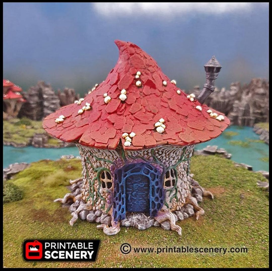 Goblin Mushroom Hovel - Printable Scenery | Dnd | Goblin Grotto | Swamp ...