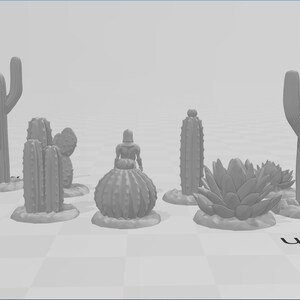 Desert Plants and Cactii - 28mm DND Terrain, EC3D Scorching Sand ...