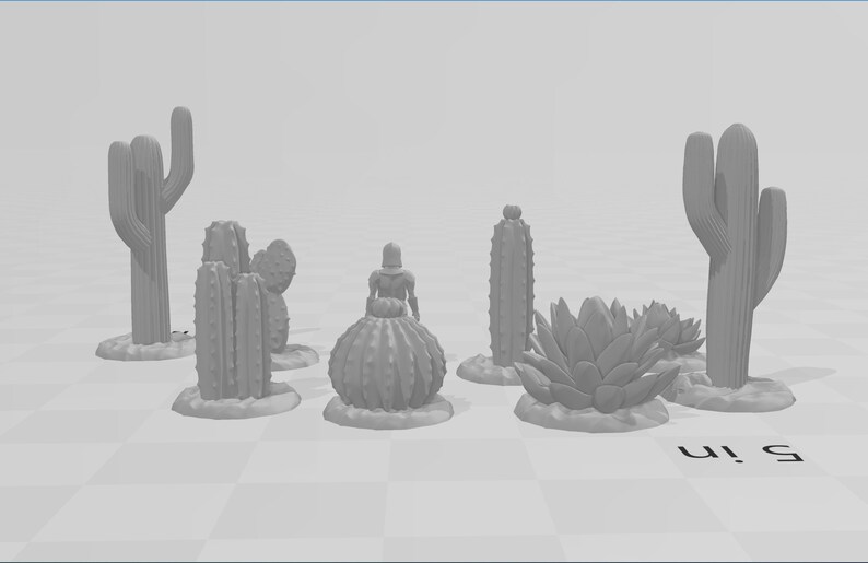 Desert Plants and Cactii - 28mm DND Terrain, EC3D Scorching Sand ...