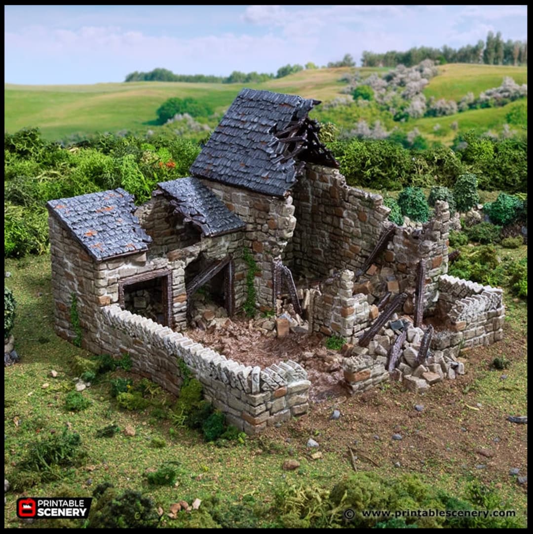 Ruined Farm Pig Pen - King and Country, Dnd Medieval Building, Village ...