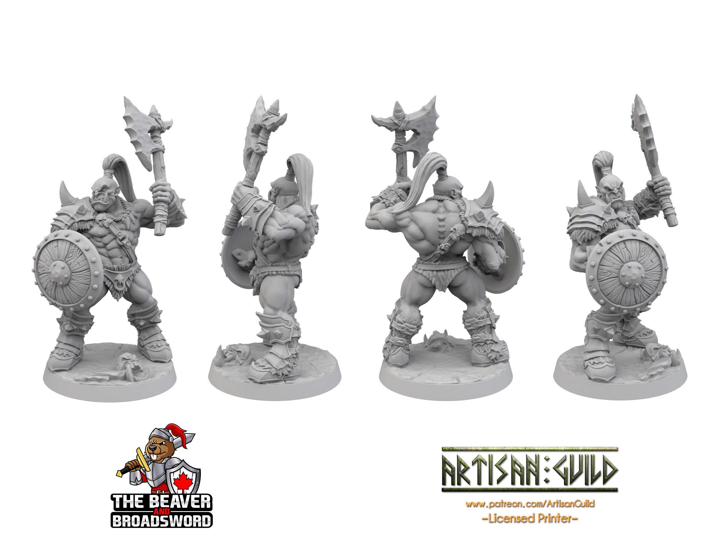 12 Orc Barbarian Dnd Mini Set - Artisan Guild | Barbarian | Ranger ...