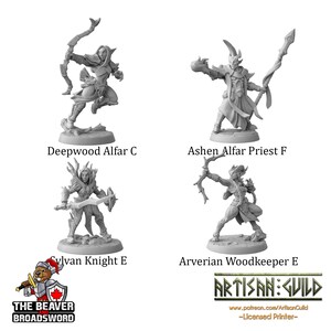 Dnd 16 Elf Mini Variety Pack #1 - Artisan Guild | Elves | Ranger ...