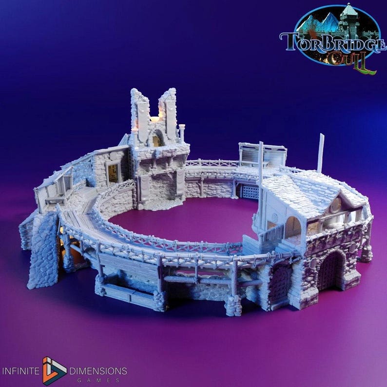 The Fighting Pits Miniature Building Set - Dnd, Wargaming, Model Train ...