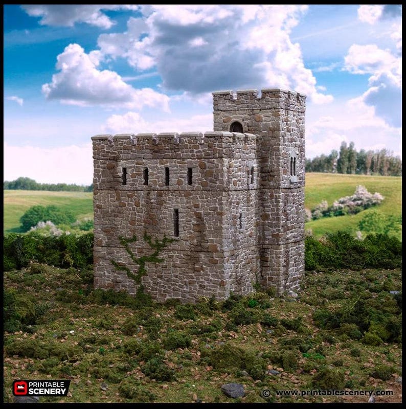 Norman Stone Fort - King and Country, Dnd, Pathfinder, 15mm, 28mm, 32mm ...