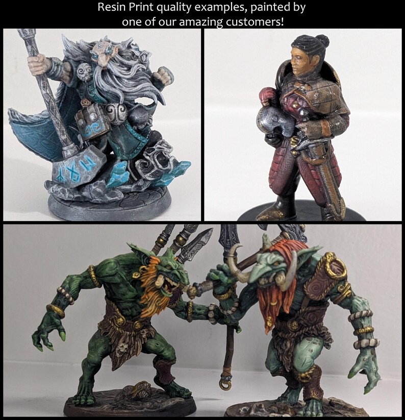 5 Tabaxi Villager Miniature Pack - EC3D | Dnd | Fisherman | Villager ...