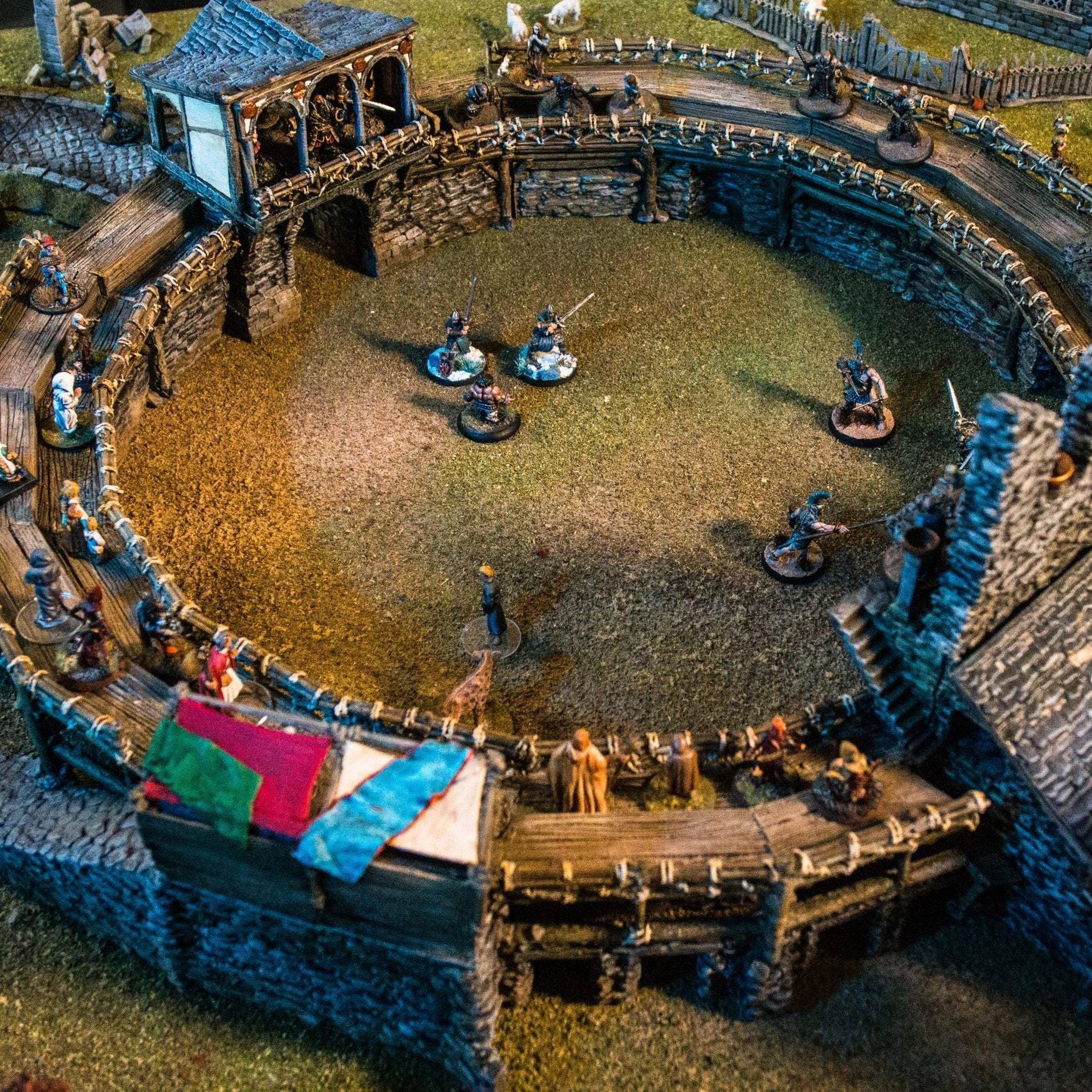 The Fighting Pits Miniature Building Set - Dnd, Wargaming, Model Train ...