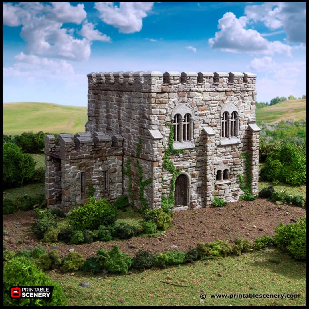 Norman Square Keep - King and Country, Dnd, Pathfinder, 15mm, 28mm ...