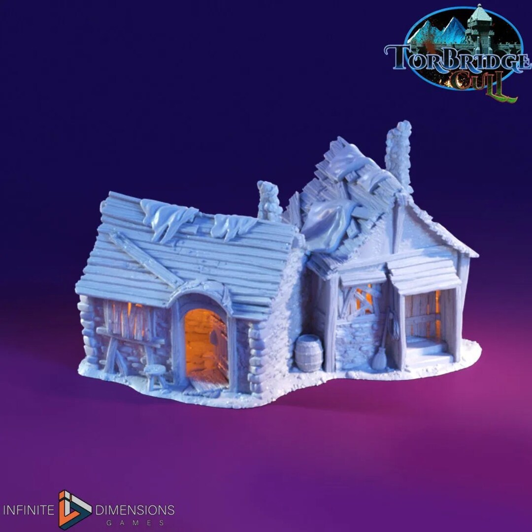 Slum Shack C Miniature Building Set - Dnd, Wargaming, Model Train ...
