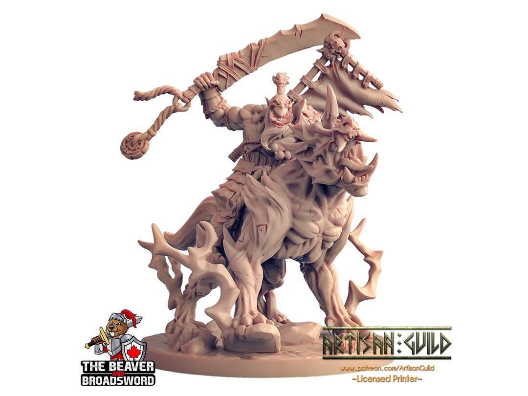 Mounted Yoshigruzu, Orc Clan Leader Dnd Mini Artisan Guild Half-orc ...