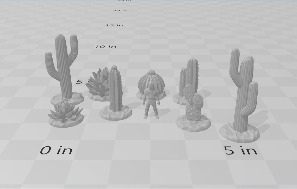 Desert Plants and Cactii - 28mm DND Terrain, EC3D Scorching Sand ...