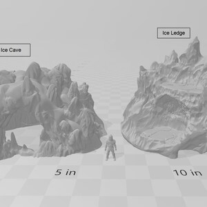 Wintry / Icy Cavern and Ledge - DND & Wargaming Terrain - EC3D ...