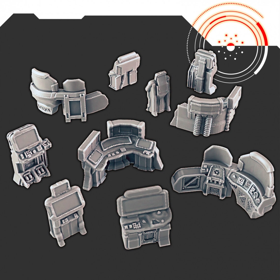 Starship Bridge and Terminals - EC3D Design, Infinity, Legion, Sci-fi ...