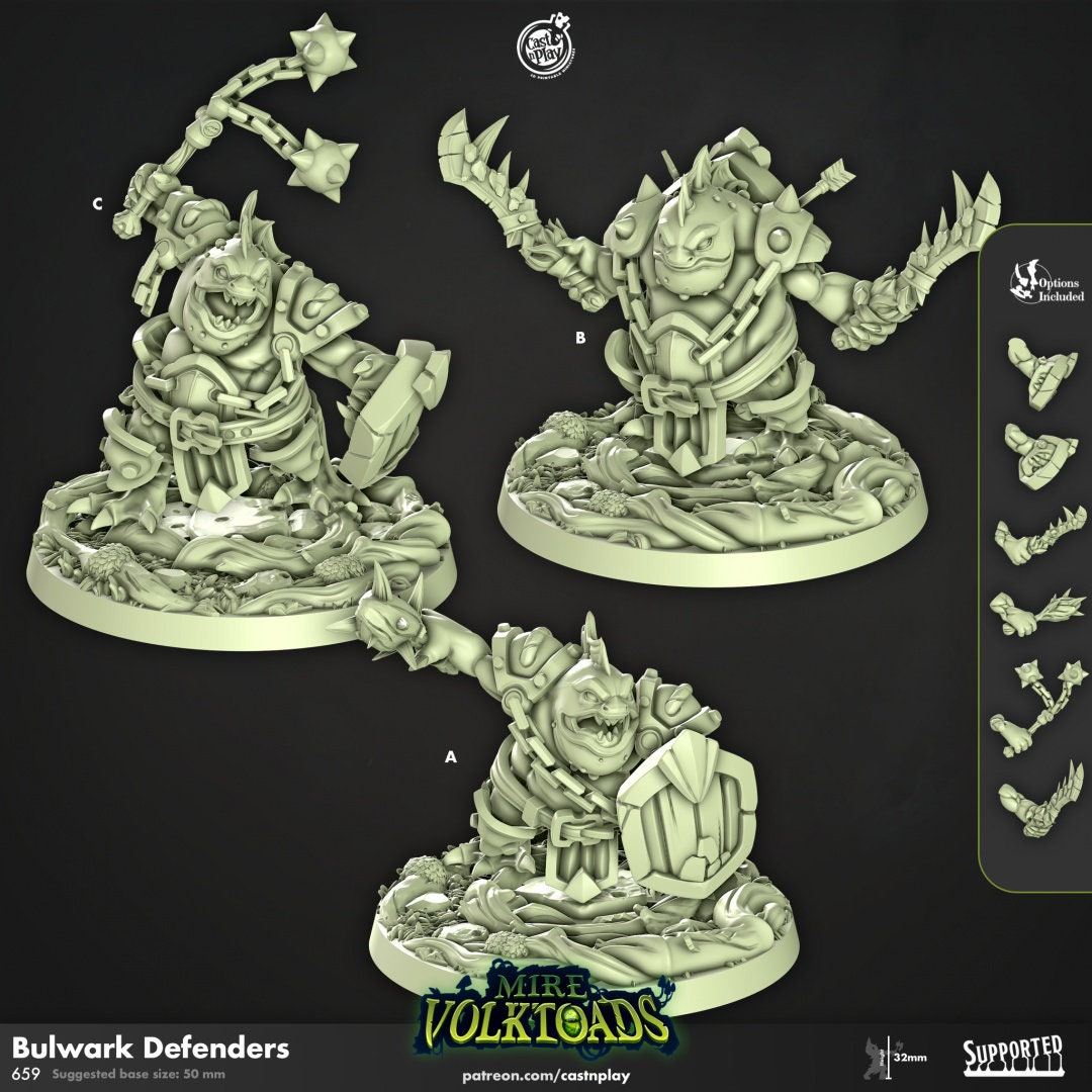 Bulwark Defenders - Cast N Play Mire Volktoads | Dnd Miniature ...