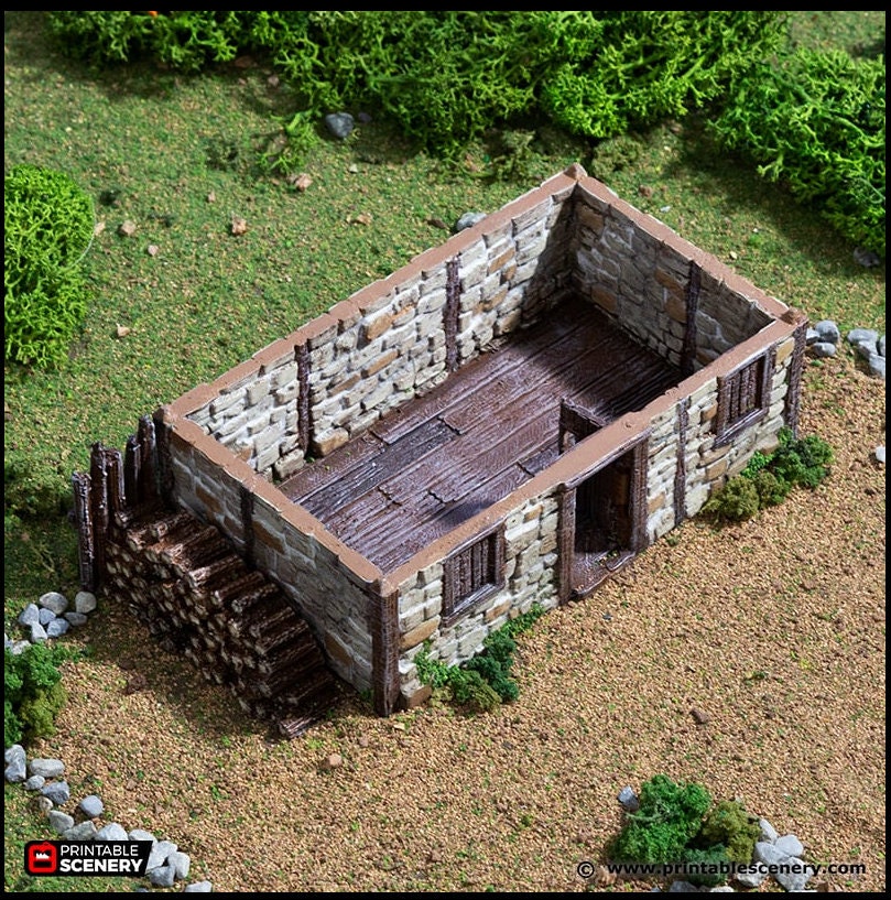 Norman Stone Barn - King and Country, Dnd, Pathfinder, 15mm, 28mm, 32mm ...