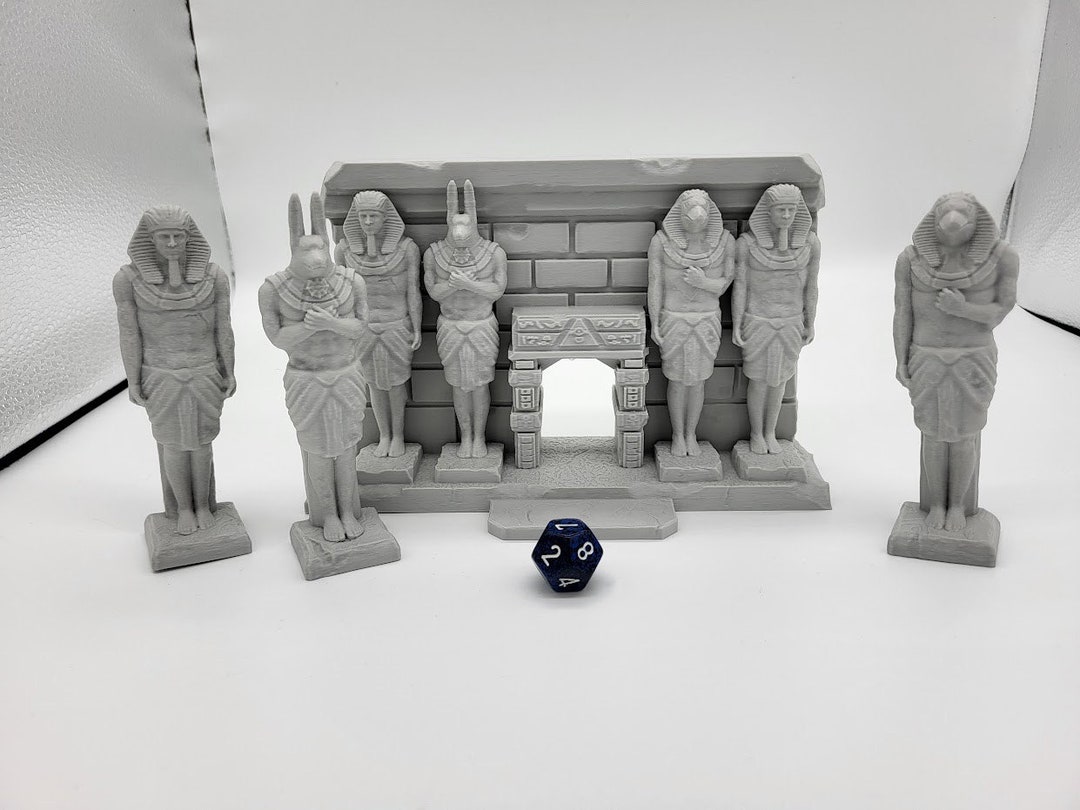Egyptian Temple Facade / Statues - DND and Wargaming Terrain, EC3D ...