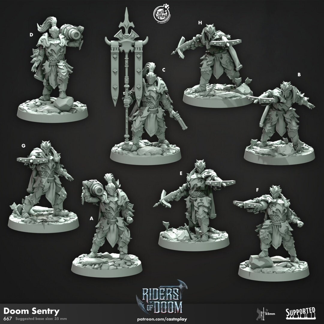Doom Sentry - Dnd Miniature - Cast N Play Riders of Doom - Wargaming ...