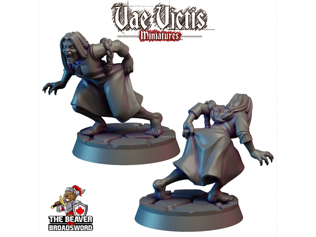 Vampire Spawn Mini - Vae Victis | Dnd | Pathfinder | Female | Undead | Dark | Gothic | Zombie ...