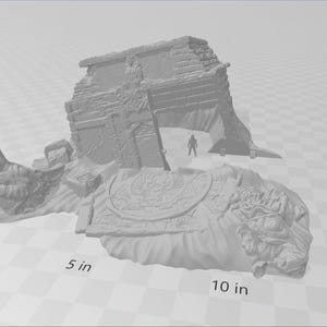 Sinking Tomb - DND Terrain, EC3D Scorching Sands, Desert Miniatures ...