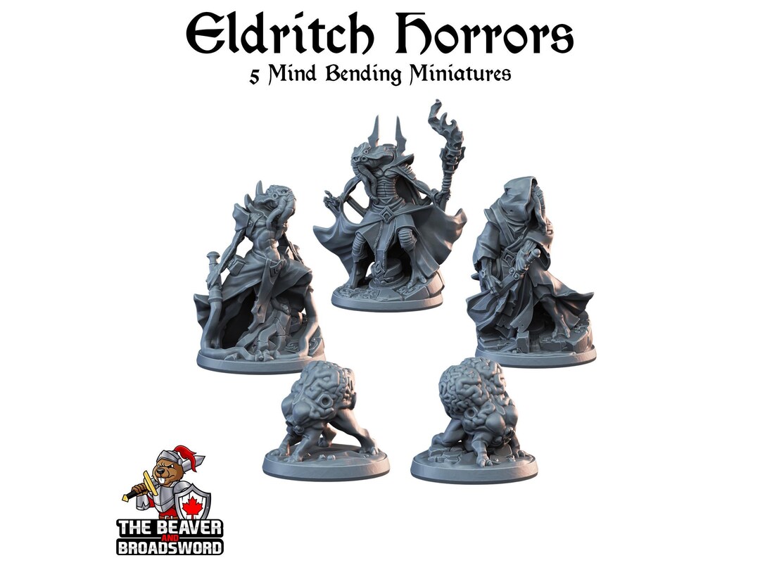 5 Eldritch Horrors Miniature Pack - Arbiter Miniatures | Dnd | Illithid ...