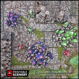 Crystal Clusters - Printable Scenery | Dnd | Goblin Grotto | Cave ...