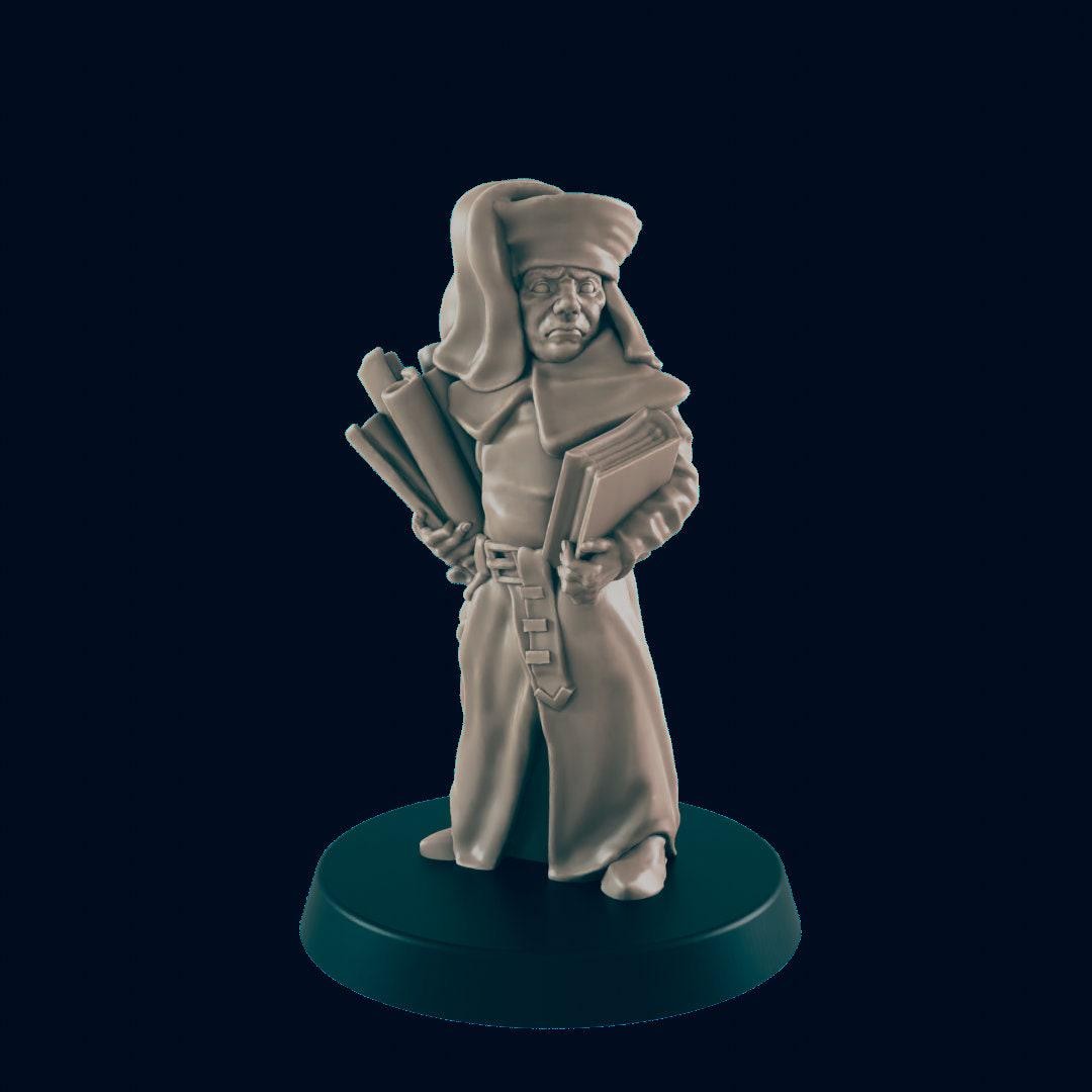 Human Male Clerk - EC3D | Dnd | Villager Minis | Scholar | PC/NPC ...
