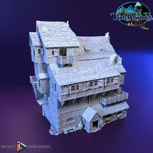 The Last Hearth Inn Miniature Building Set Dnd, Wargaming, Model Train ...