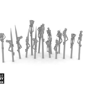 Impaled Skeletons - Shadowfey Ruins, Dnd, Pathfinder, 15mm, 28mm, 32mm ...