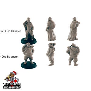8 Half Orc Villager Miniature Pack - EC3D | Dnd | Child | Villager ...
