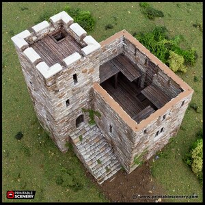 Norman Stone Fort - King and Country, Dnd, Pathfinder, 15mm, 28mm, 32mm ...