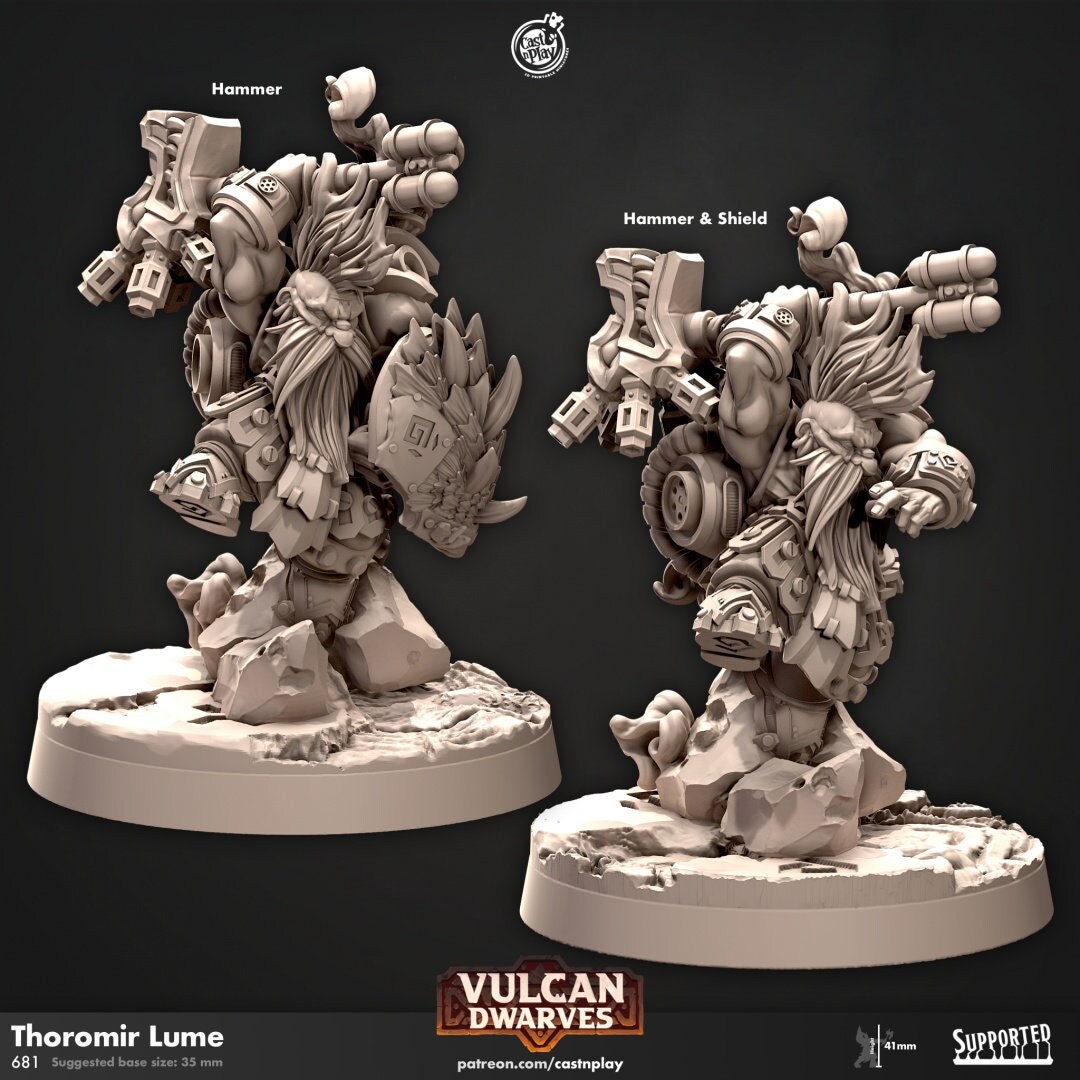 Thoromir Lume - Dnd Miniature - Cast N Play Vulcan Dwarves | Dwarf 32mm ...