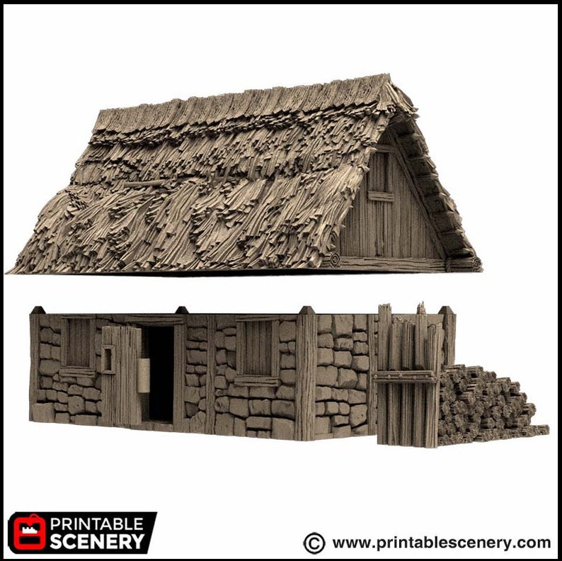 Norman Stone Barn - King and Country, Dnd, Pathfinder, 15mm, 28mm, 32mm ...