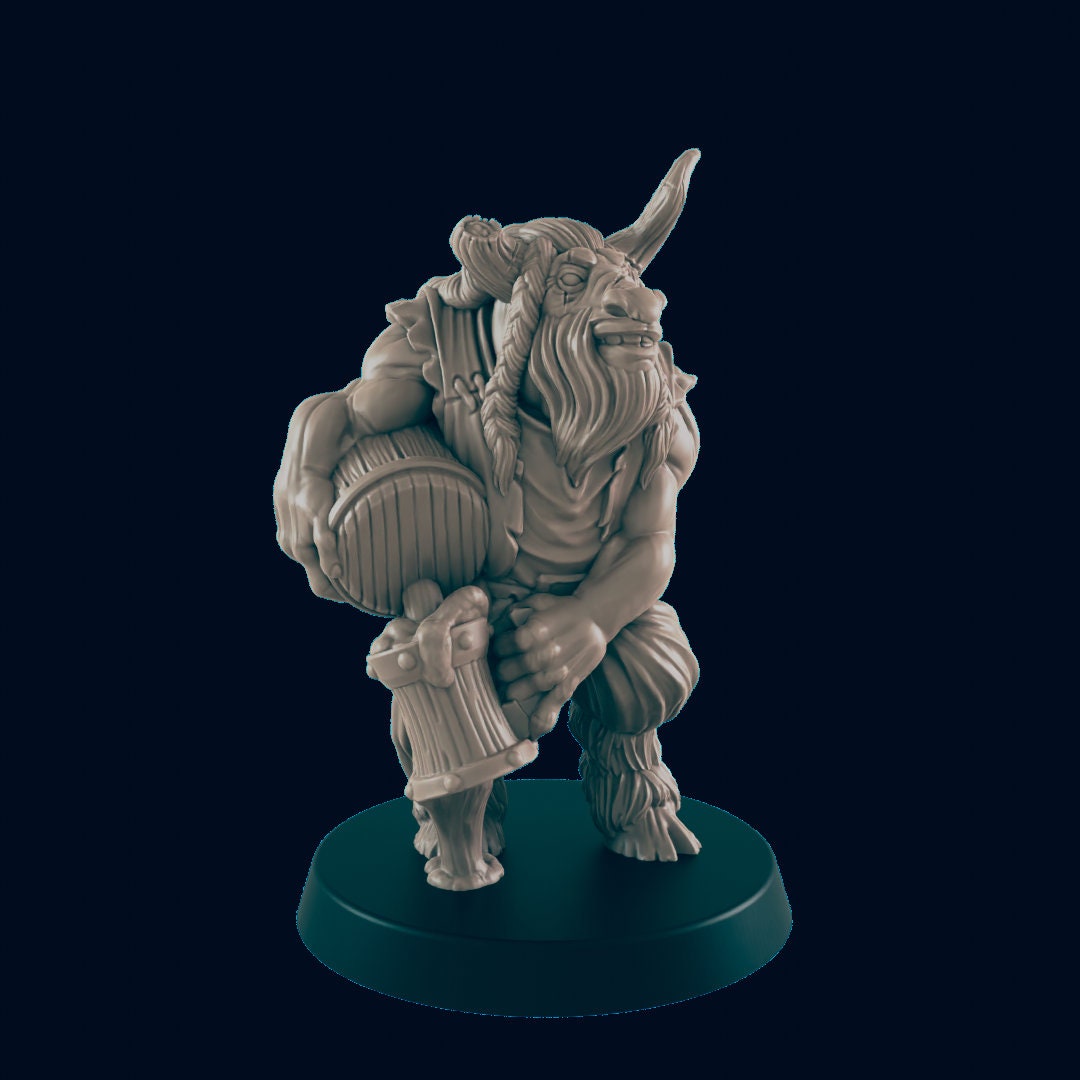 Minotaur Male Bartender - EC3D | Dnd | Villager Minis | Innkeeper | PC ...