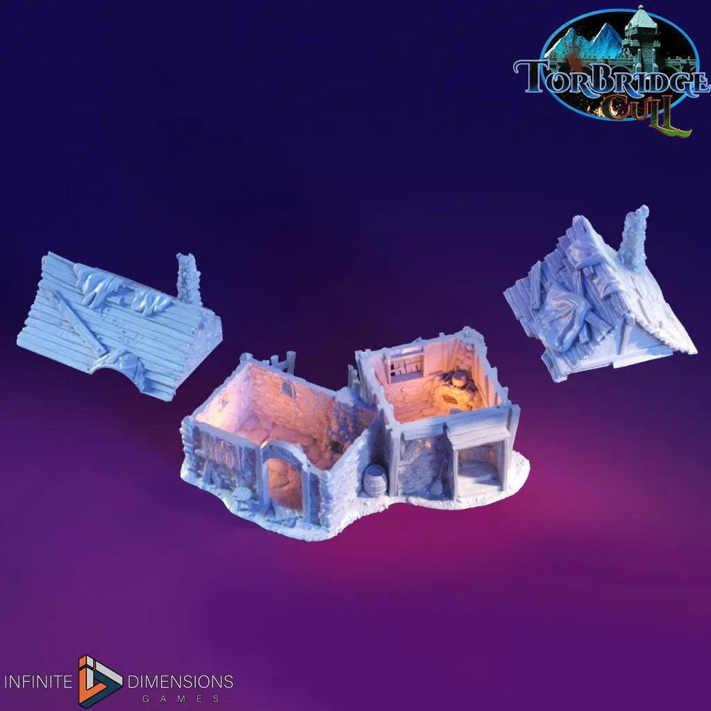 Slum Shack C Miniature Building Set - Dnd, Wargaming, Model Train ...