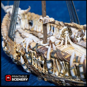 The Undead Sloop - the Lost Ships, Dnd 5E, Pathfinder 2E 15mm 28mm 32mm, Wargaming Terrain ...