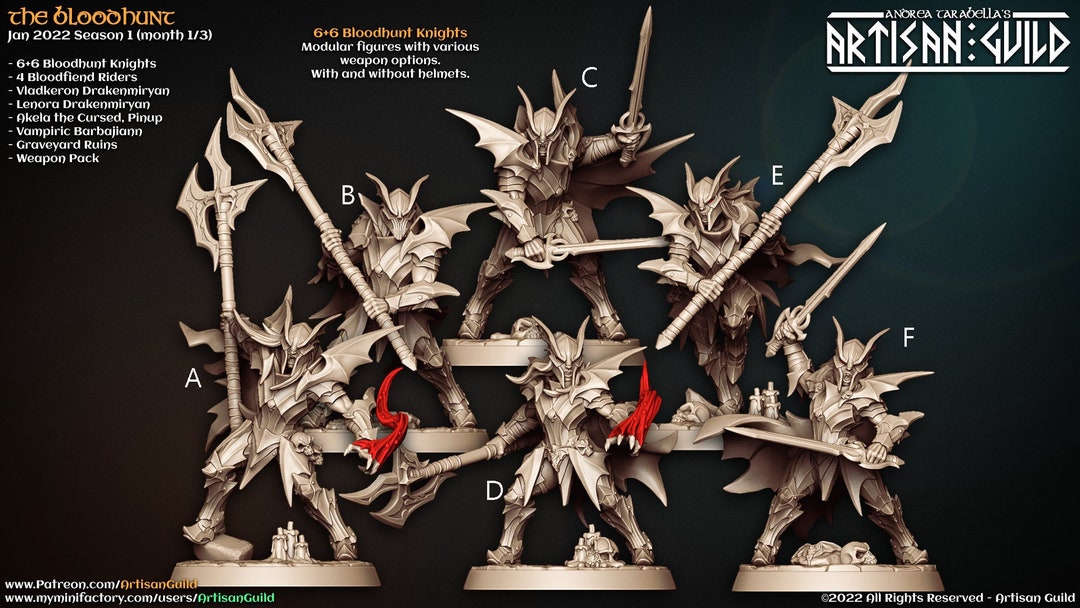 Bloodhunt Knights - Artisan Guild | Elf | Drow | Paladin | Fighter ...