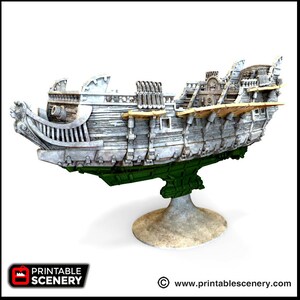 Flying Frigate the Lost Ships, Dnd 5E, Pathfinder 2E 15mm 28mm 32mm ...