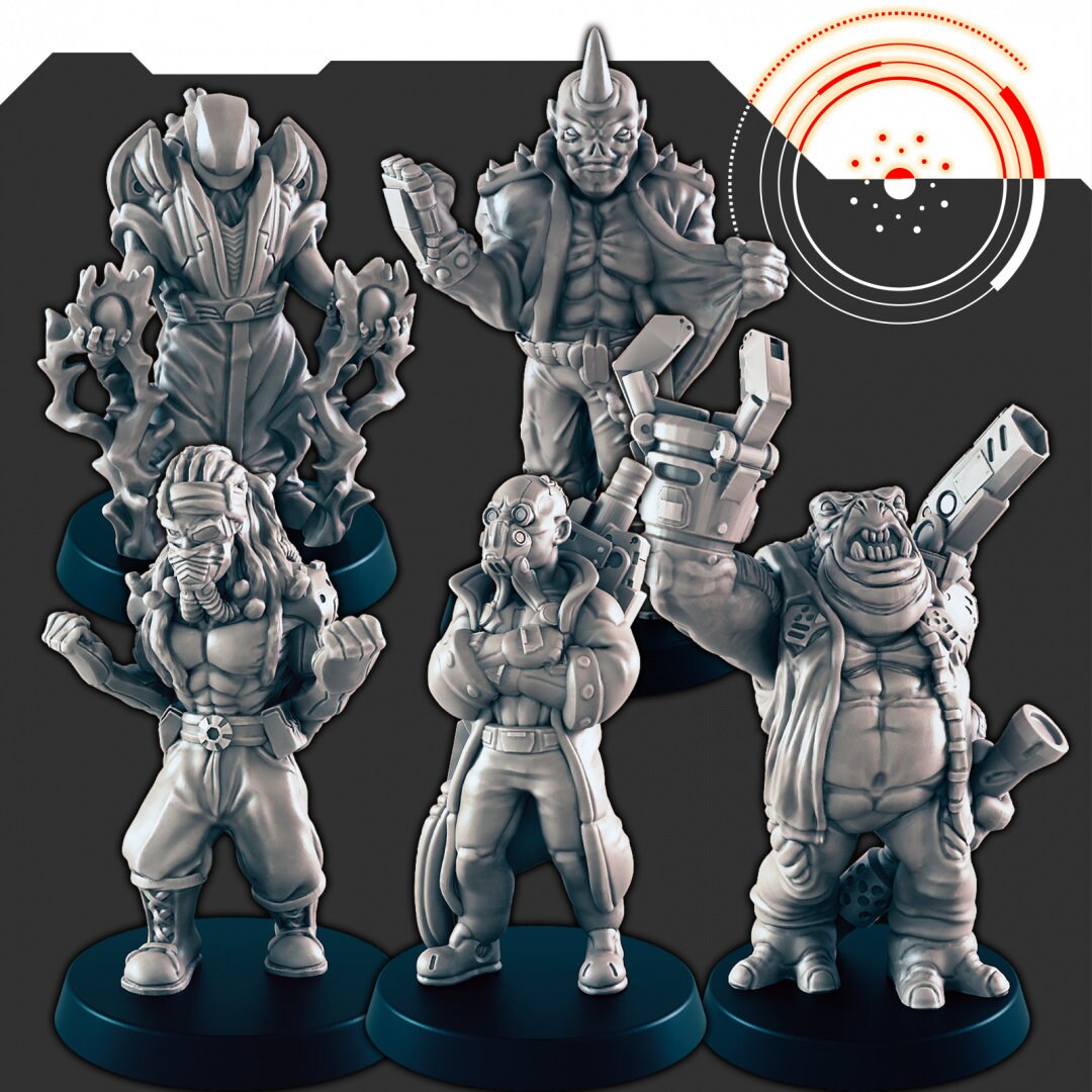 Sci-fi Crew #1 Mini Set - EC3D | Legion | Cyberpunk | Starfinder ...