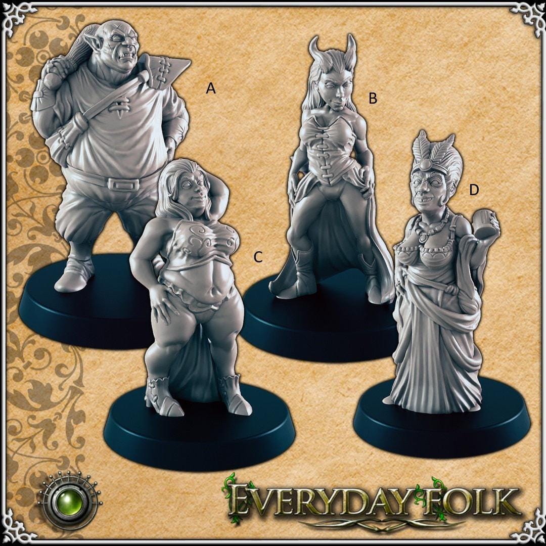 Love for Coin Mini Set for Dnd - EC3D, Dnd | Townsfolk | Commoners ...